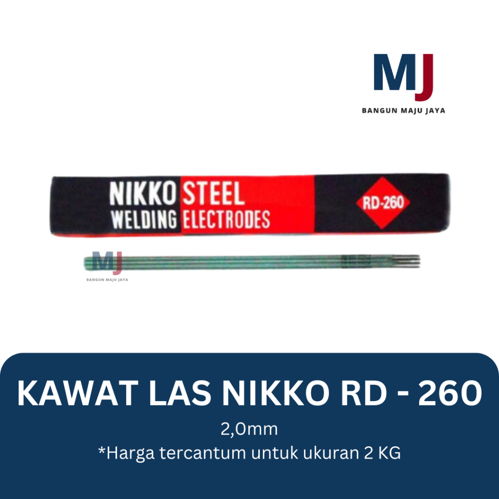 Jual Kawat Las Nikko Steel RD 260/Kawat Las/2,0mm/2KG | Shopee Indonesia