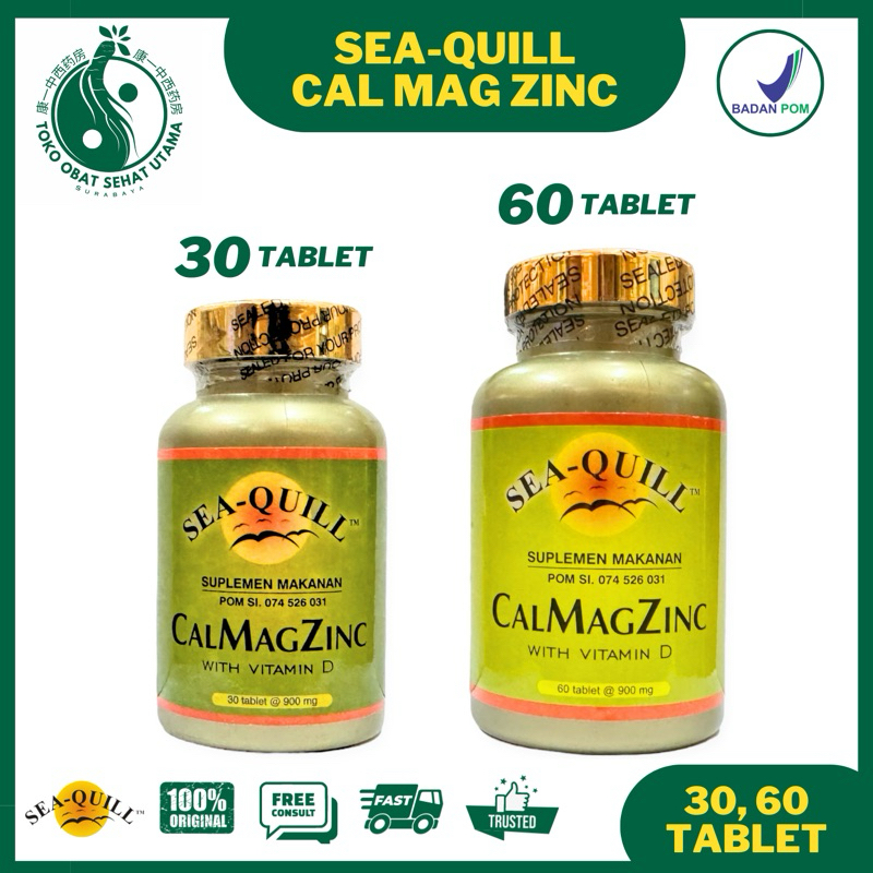 Jual SEA-QUILL CALMAGZINC with Vitamin D / Memelihara Kesehatan Tulang ...