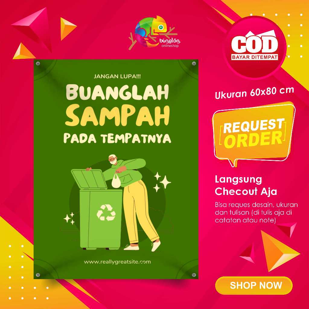 Jual Spanduk Banner Biru Ilustrasi Poster Harap Tenang Ada Ujian ...