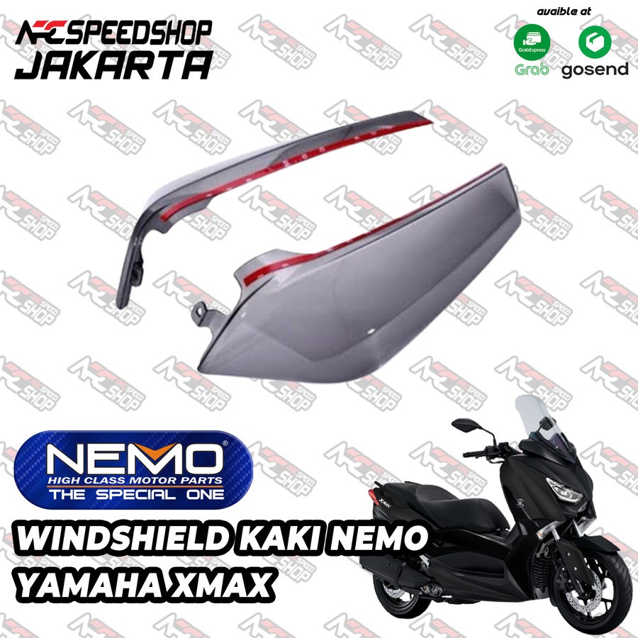 Jual Windshield Kaki Yamaha New X-Max Connected Smoke Merk Nemo GMA ...