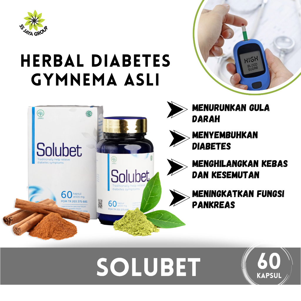 Jual SOLUBET Original Asli Obat Diabetes / Obat Kencing Manis / Obat ...