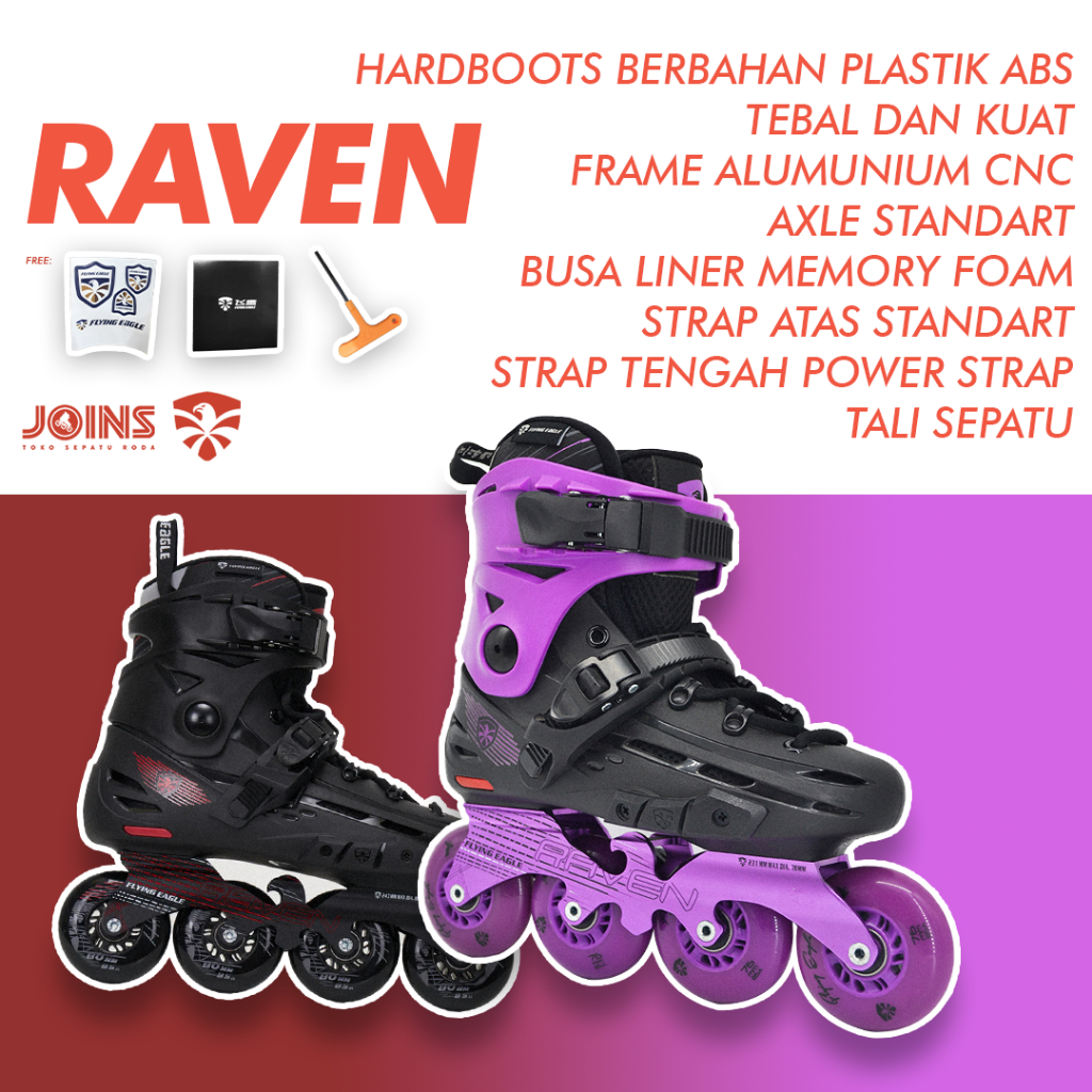 Jual SEPATU RODA MERK FLYING EAGLE F4 RAVEN UNGU | Shopee Indonesia