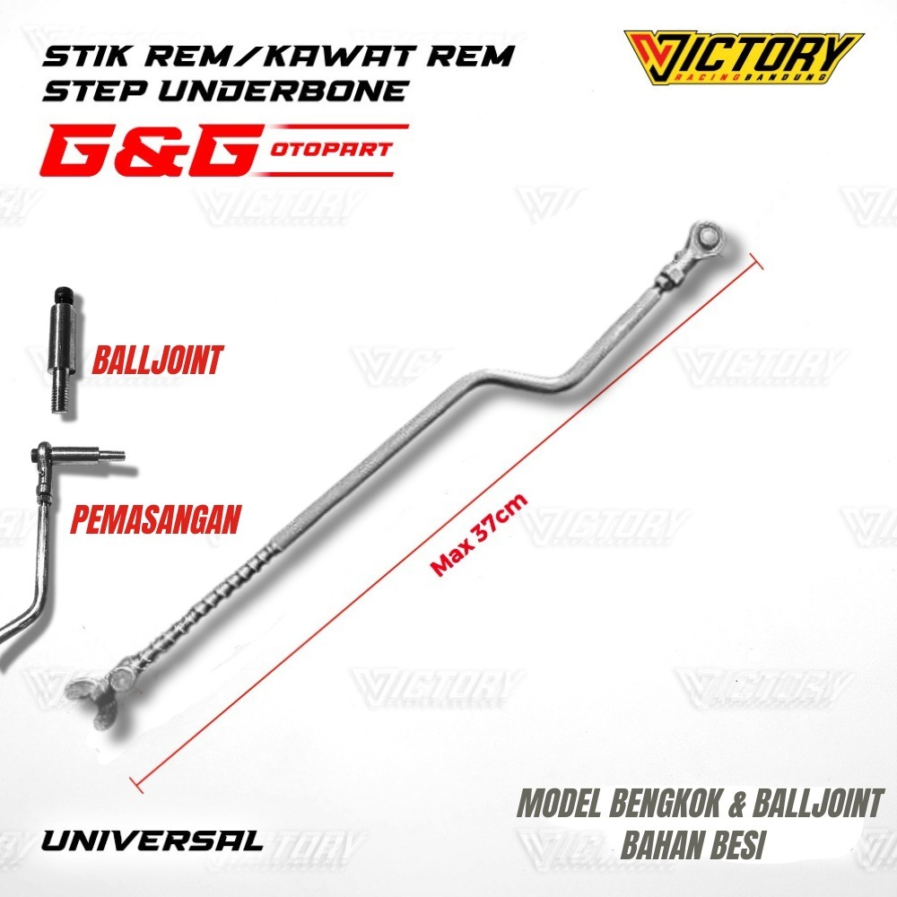 Jual Stik Rem Tiang Kawat Rem Bengkok Step Underbone Universal Rxking ...