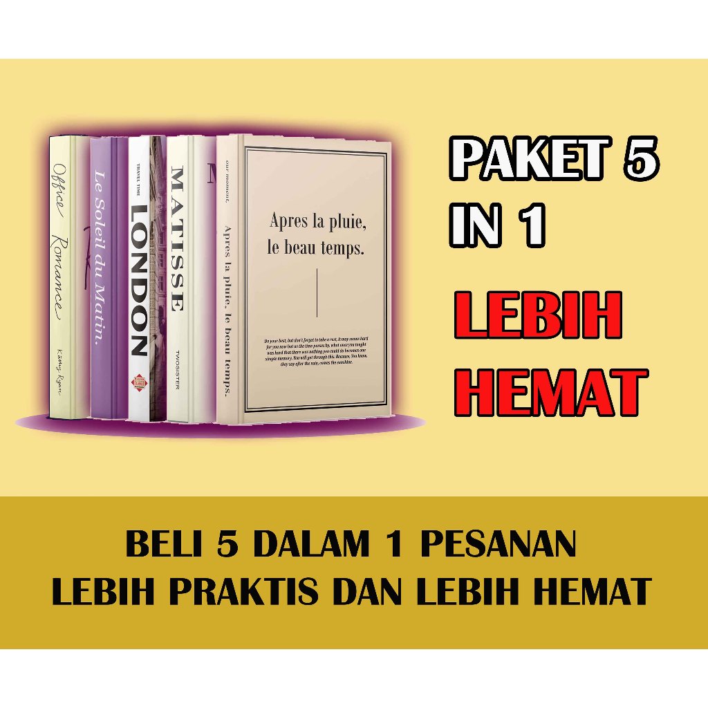 Jual PAKET HEMAT DUMMY BOOK // BUKU PAJANGAN // BUKU DEKORASI // BUKU ...