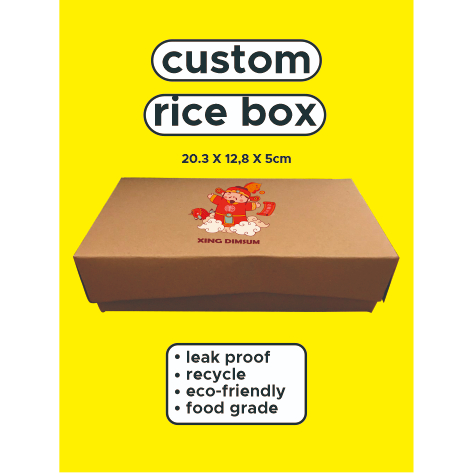 Jual CUSTOM CETAK PACKAGING / BROWN CRAFT LUNCH BOX / KEMASAN MAKANAN ...