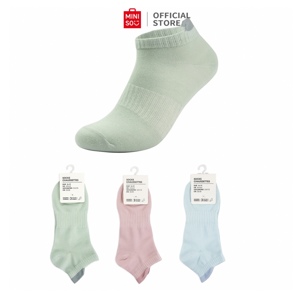 Jual Miniso Woman Classic Low-Cut Socks (3 Pairs) | Shopee Indonesia