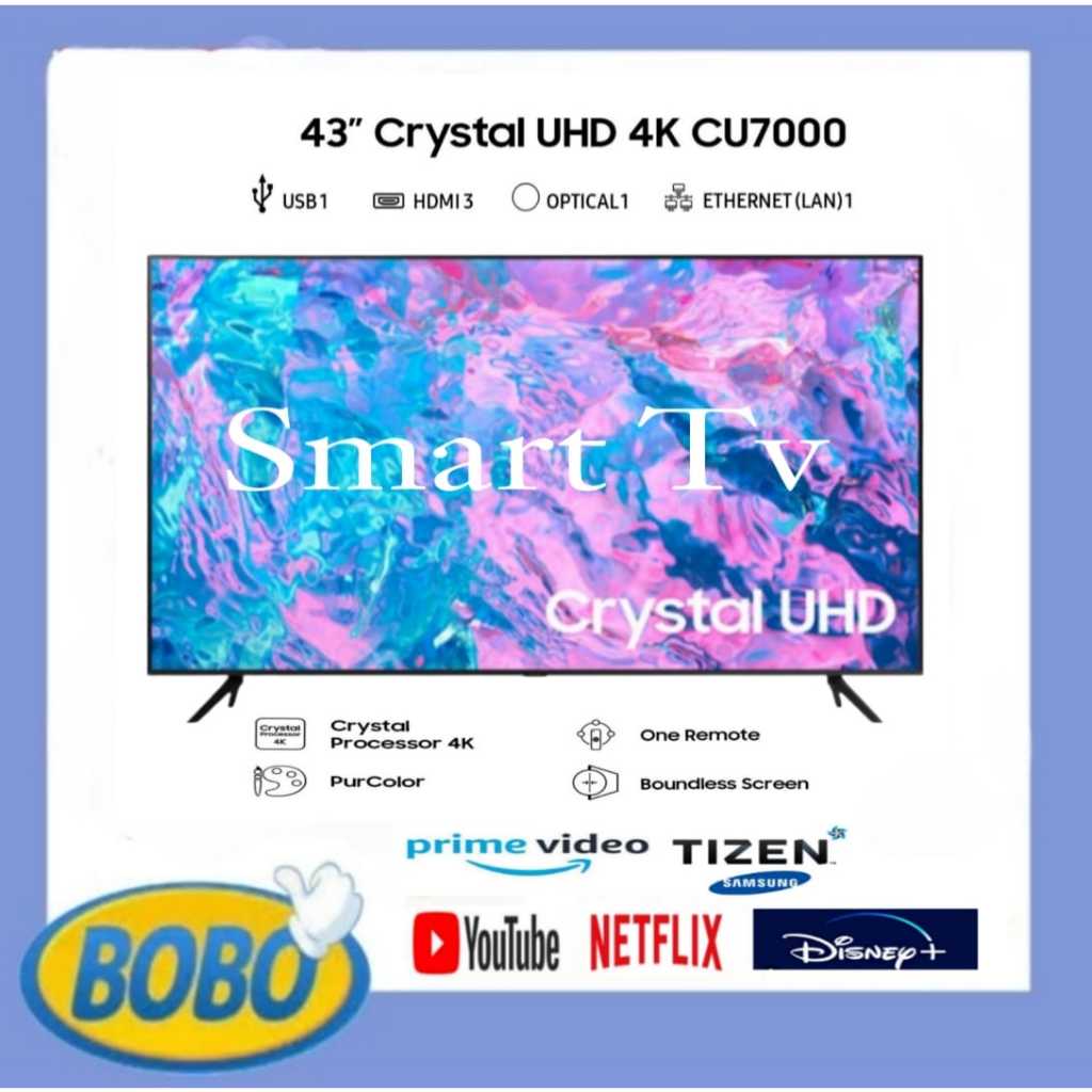 Jual SAMSUNG 43CU7000 SMART LED TV 43 inch Crystal UHD 4K - UA43CU7000K ...