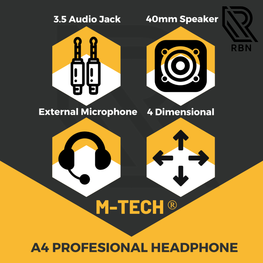 Jual Headset M-Tech A4 Pro Headphone + Mic Untuk Komputer Laptop HP MTech Professional | Shopee ...