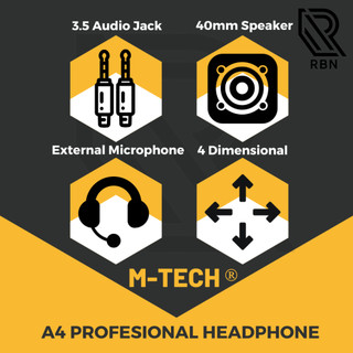 Jual Headset M-Tech A4 Pro Headphone + Mic Untuk Komputer Laptop HP ...