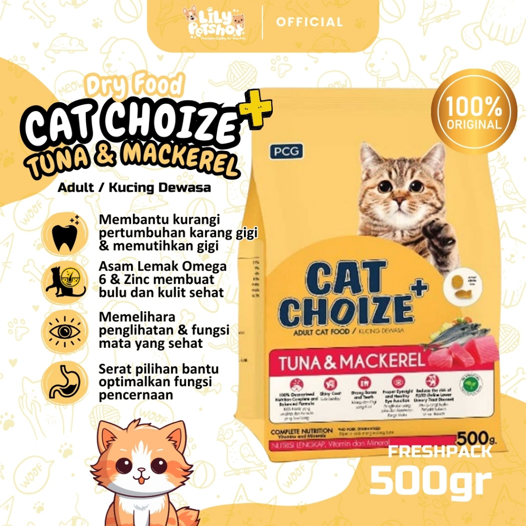 Jual Cat Choize Plus Kitten Tuna & Salmon With Milk Freshpack 500gr ...