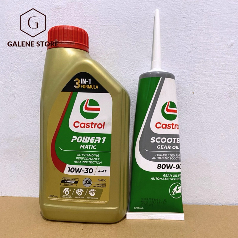 Jual PROMO PAKET MATIC (CASTROL POWER 1 MATIC 10W30 800ML + GEAR MATIC ...