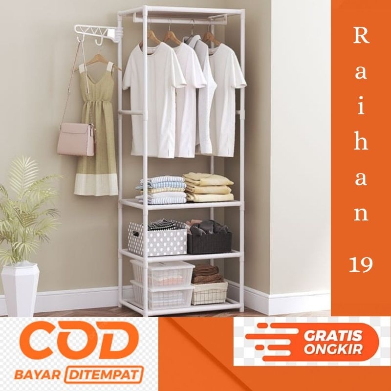 Jual ( SQUARE HANGER ) STAND HANGER/ RAK PAKAIAN SERBAGUNA/ TANPA COVER ...
