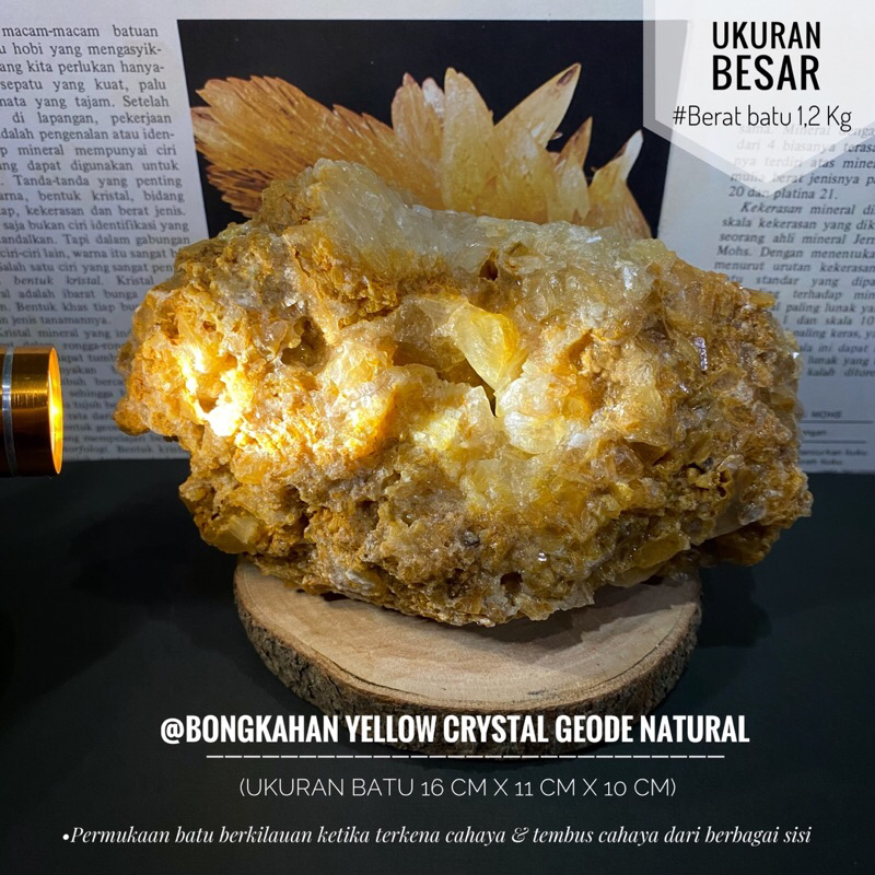 Jual Bongkahan Batu Crystal Natural L3 atau Yellow Crystal Stone ...