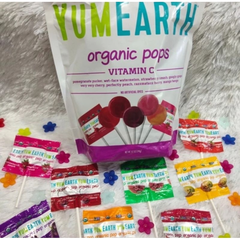 Jual Permen YumEarth "VITAMIN C" Organic Pops (Ecer/Satuan) Exp. 09/ ...