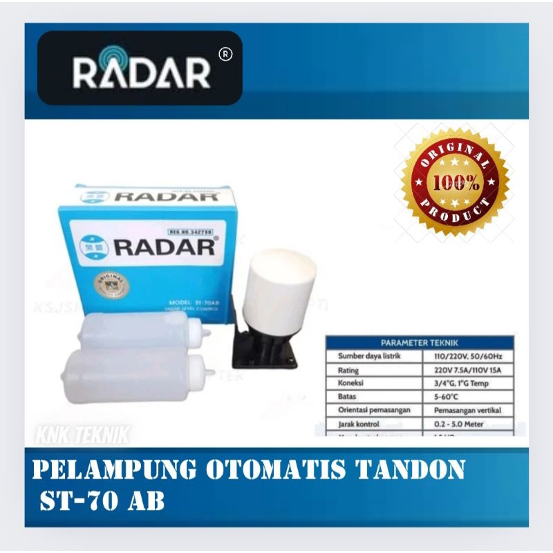 Jual Otomatis Pelampung Tandon Otomatis Pompa Tandon RADAR ORIGINAL ...