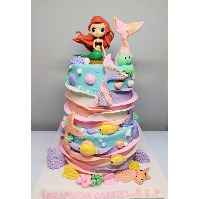 Jual Kue Ulang Tahun Tart Cake karakter Mermaid | Shopee Indonesia