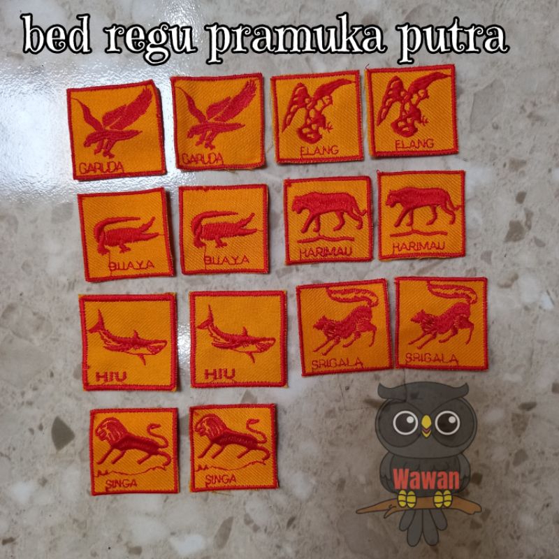 Jual bed regu pramuka putra / bedge regu pramuka cowok / garuda / elang ...