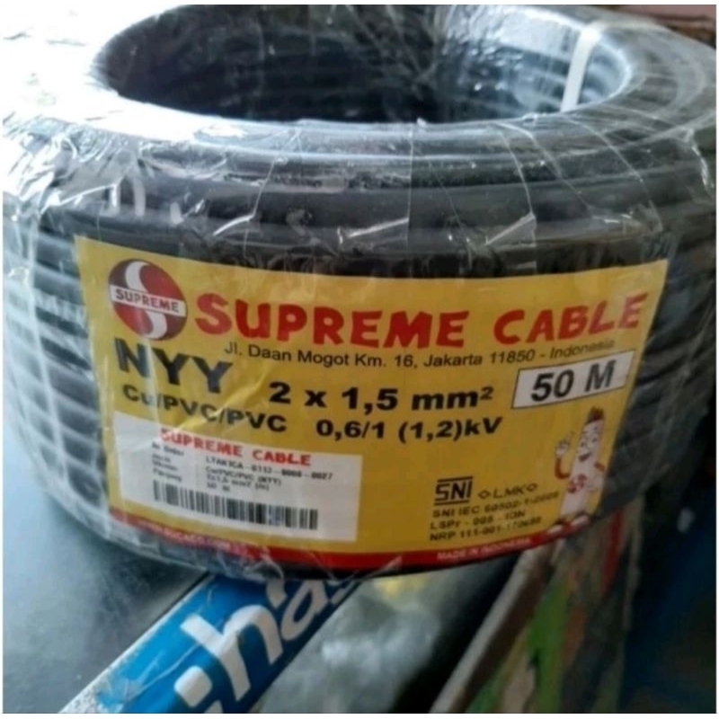 Jual SUPREME NYY 2 x 1.5 mm x 50 meter (Hitam) | Shopee Indonesia