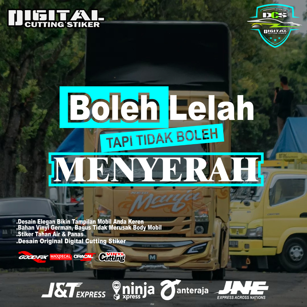 Jual Stiker kata kata boleh lelah tapi tidak boleh menyerah kaca mobil ...