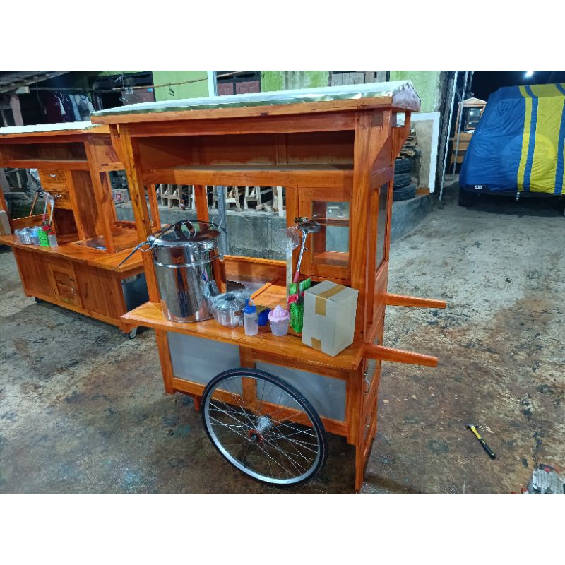 Jual GEROBAK BAKSO KOMPLIT RODA BECAK | Shopee Indonesia