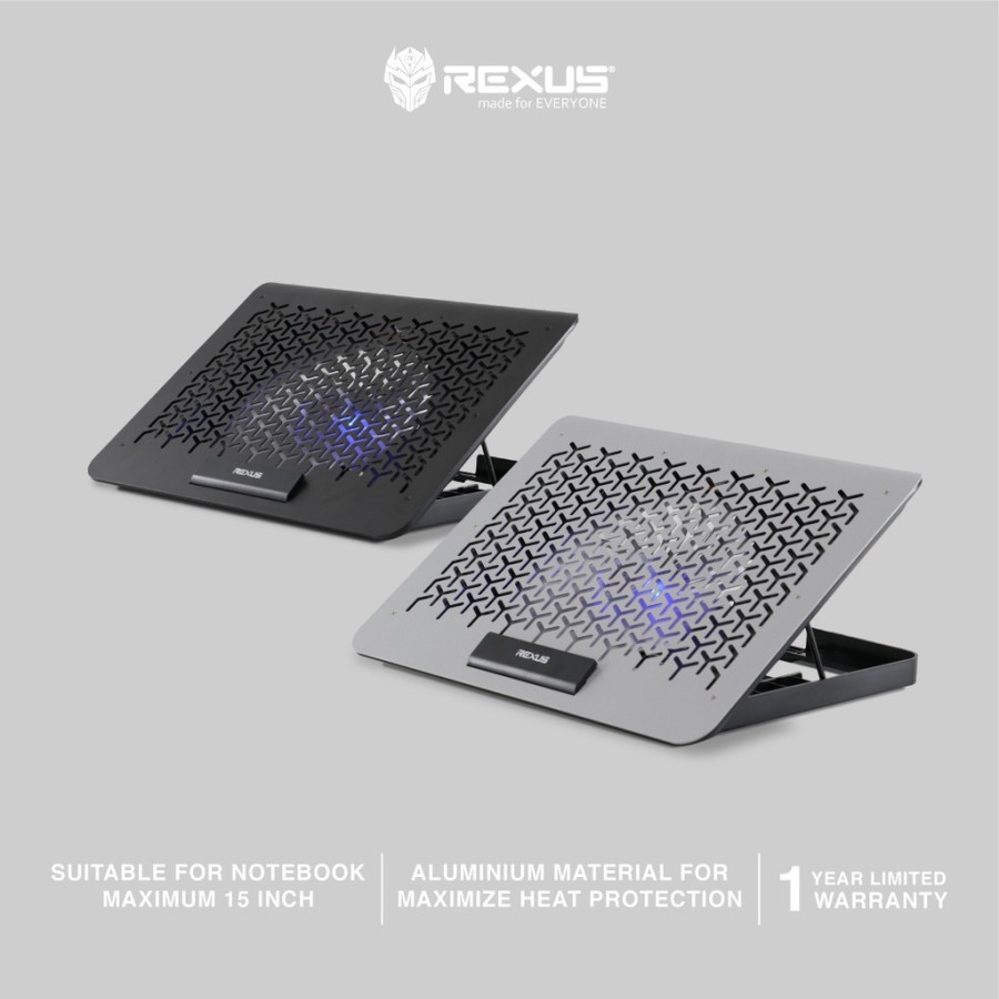 Jual COOLING PAD GAMING REXUS B140 BREEZE SILVER / BLACK (COMPATIBLE UP TO 15 INCH) | Shopee ...