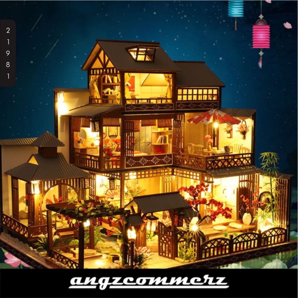 Jual DIY Kit Japanese Ancient House Miniature Model Mainan Anak ...