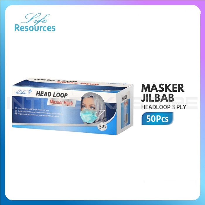 Jual Liferesources Face Mask Head Loop Surgical Masker Isi 50'S/Masker ...