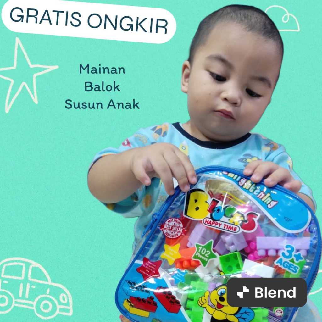 Jual Mainan Block Susun Balok 102pcs Balok Susun Block 102 pcs | Shopee ...