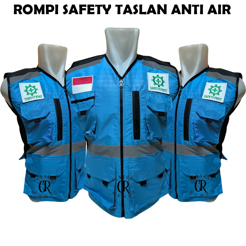 Jual Rompi Safety Proyek K3 Pekerja Umum Bahan Taslan Premium Anti Air ...