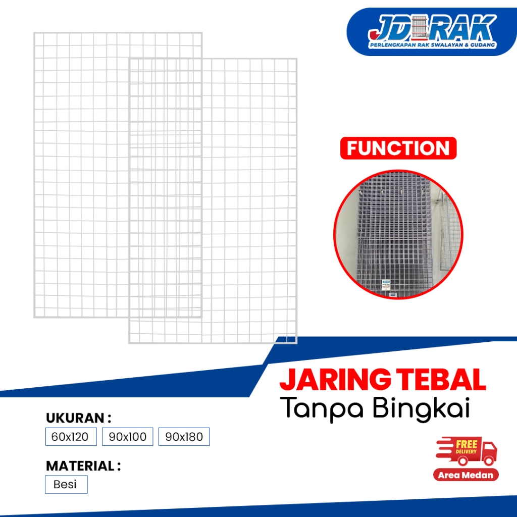 Jual Wire grid wall (ram tanpa bingkai) / Kawat ram gantung /Rak Jaring ...