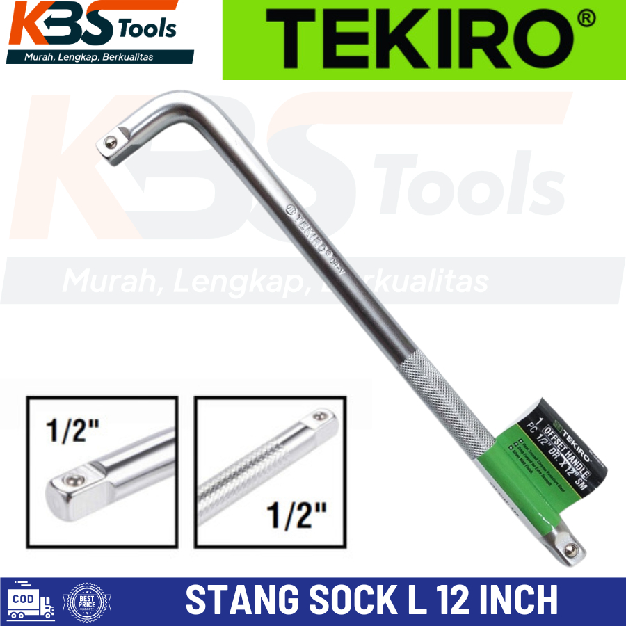 Jual TEKIRO Stang Sock L 1/2" x 12" / Gagang Mata Sok L 1/2 inc x 12 ...