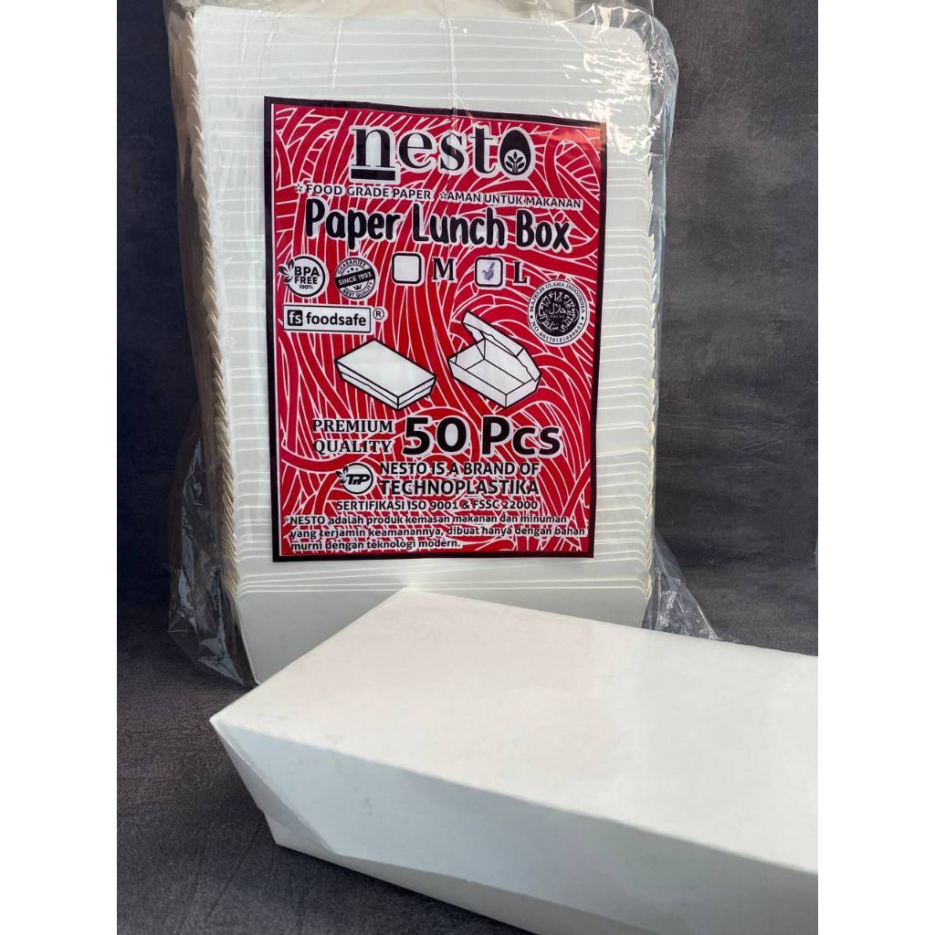 Jual PAPER LUNCH BOX L ECO | MERK NESTO | Shopee Indonesia