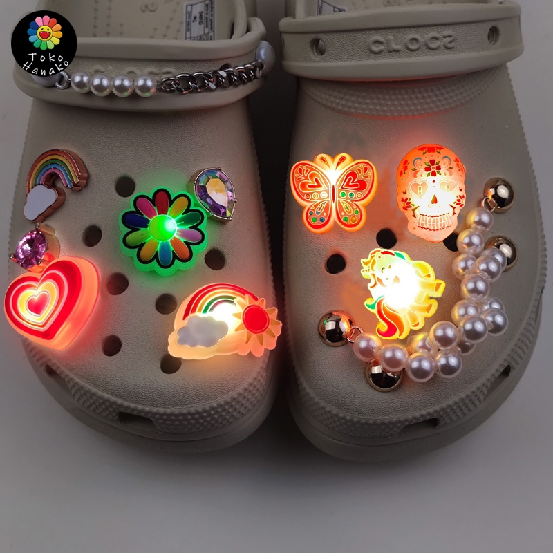 Jual LED Jibbitz Crocs Charms Shoe Buckle Hole Shoe Accessories Lucu ...