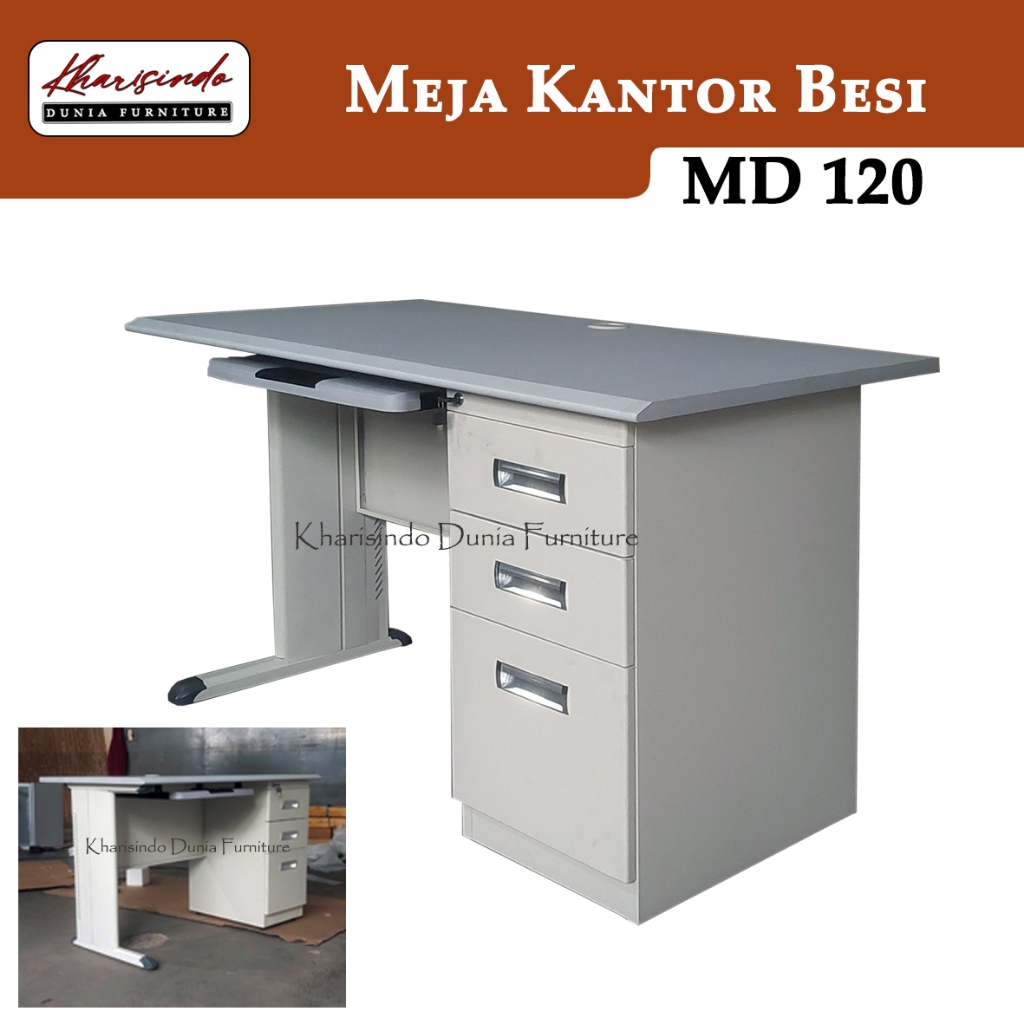 Jual MD 120 / Meja Kantor Besi/Meja Staff/Meja Kerja/Meja Karyawan/Meja ...