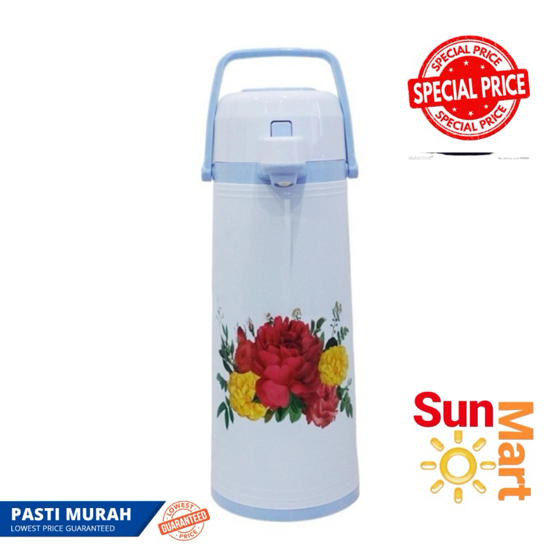 Jual Termos Pompa Air Panas 2,5 Liter Tahan Panas 48 Jam Thermos Airpot Pencet Elephant Sakura ...