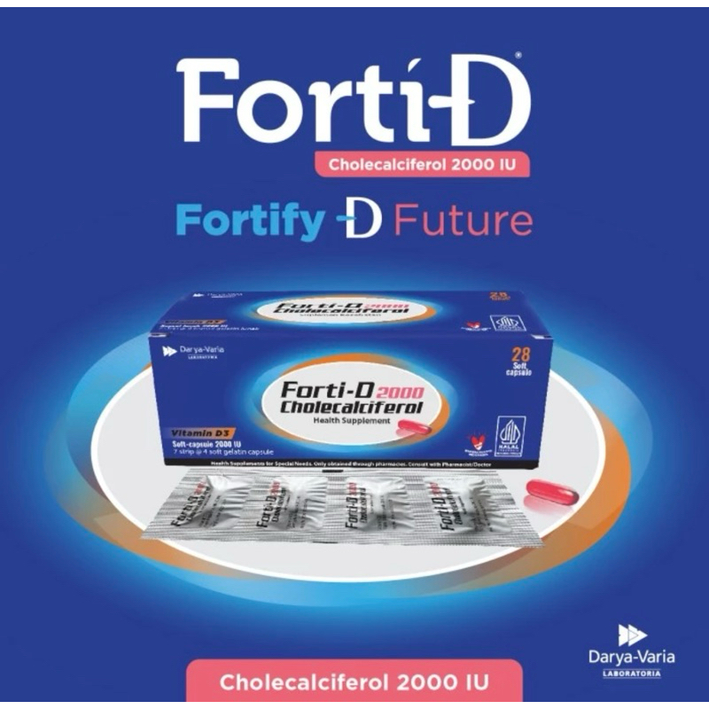 Jual FortiD 2000IU box 28 tablet ( vitamin D3 2000IU ) | Shopee Indonesia