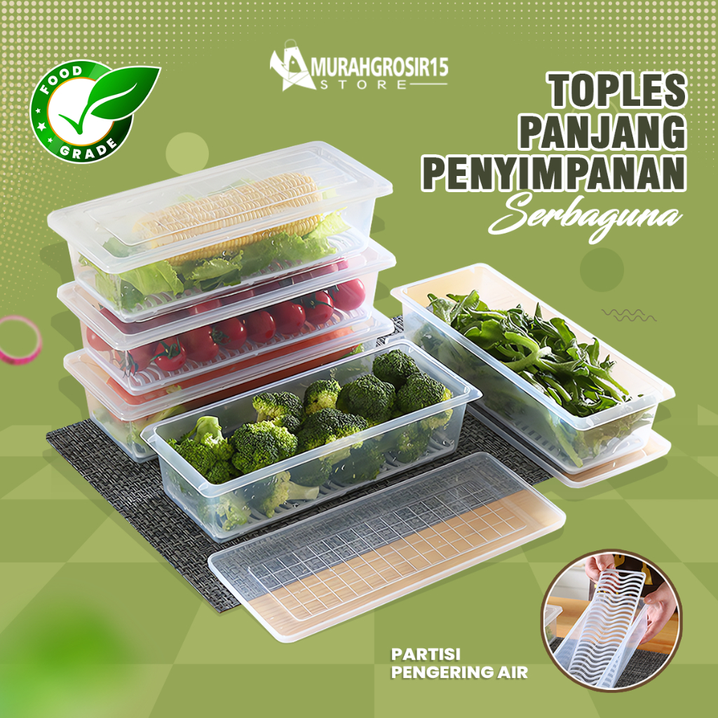 Jual Toples Kulkas Transparan / Box Sayur/Buah/Ikan Penyimpanan Makanan ...