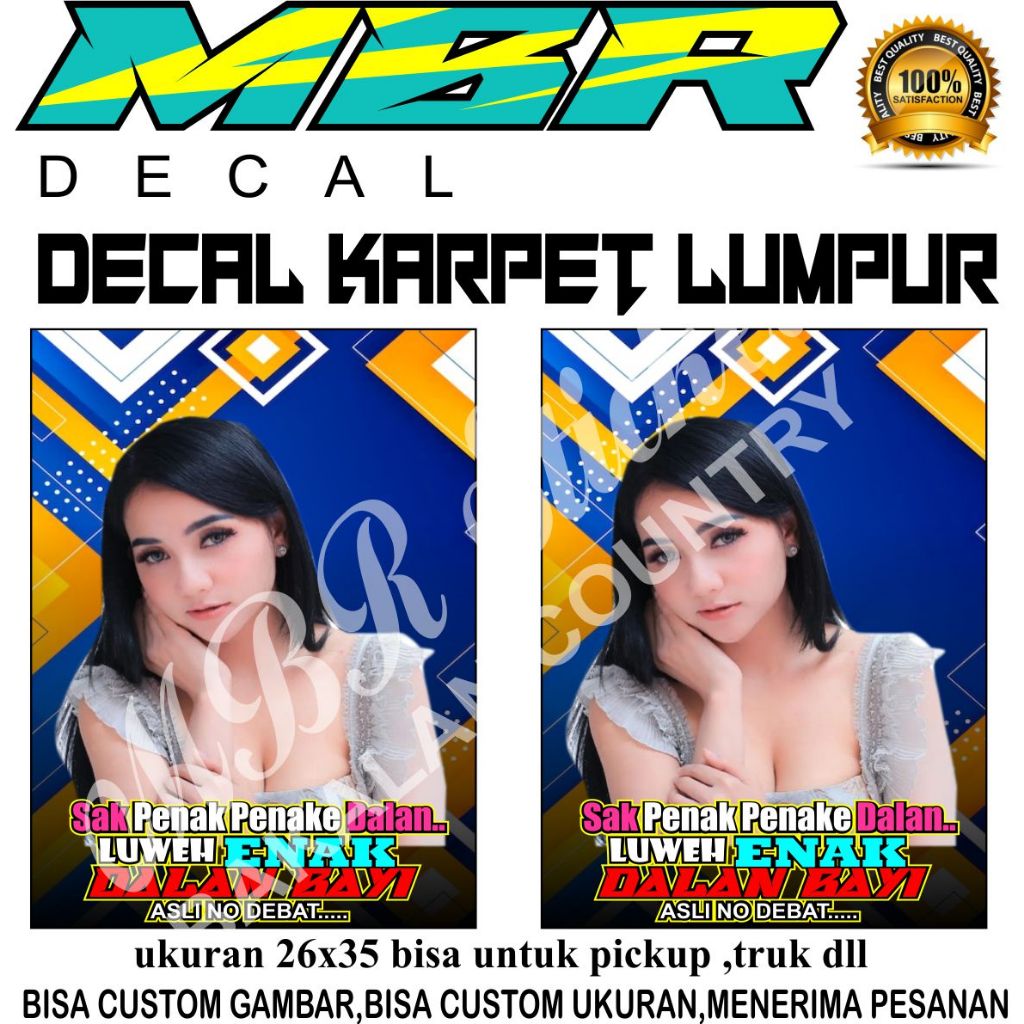 Jual stiker karpet lumpur,decal karpet lumpur stiker karpet gambar ...
