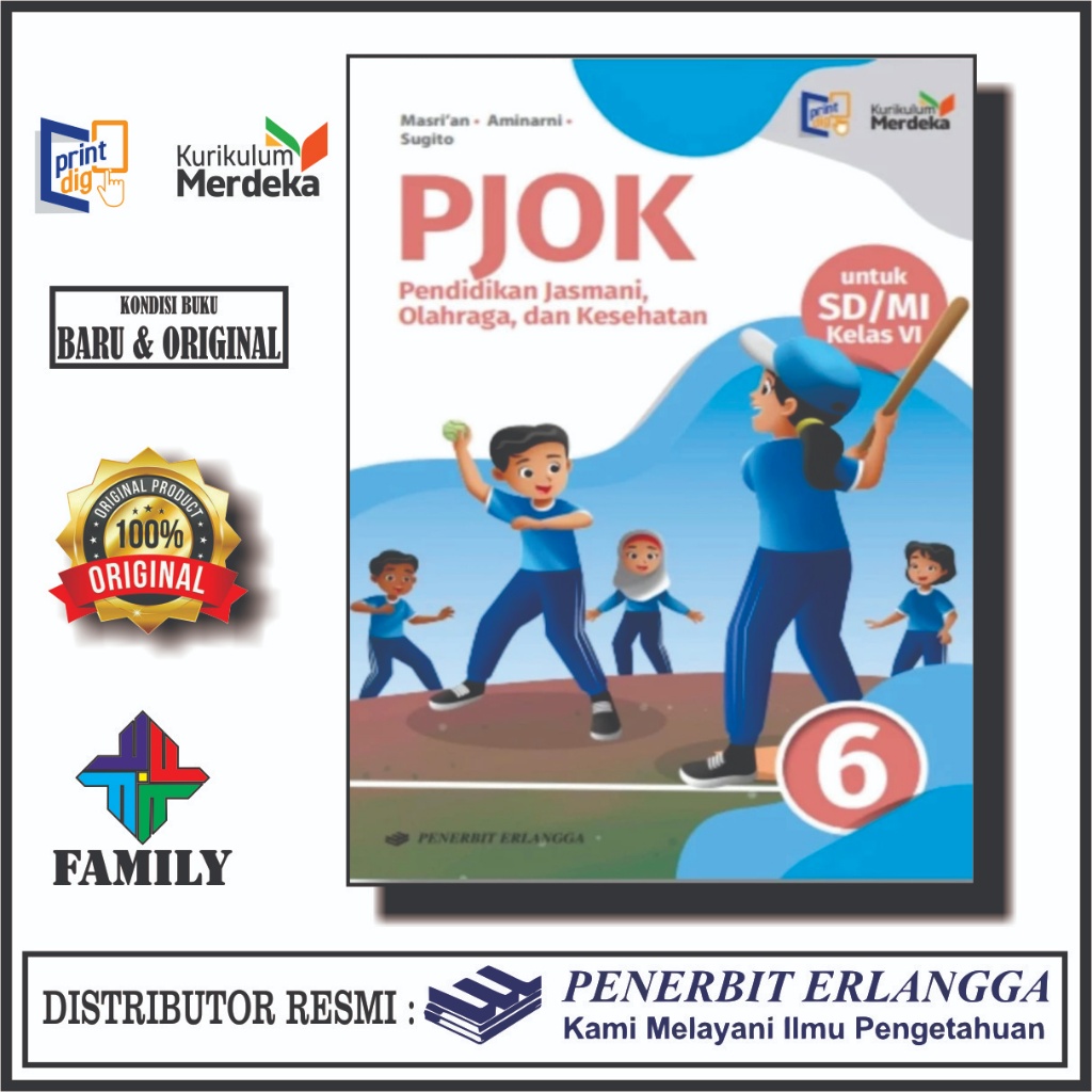 Jual Buku Paket Kurikulum Merdeka KURMER Kelas 6 SD/Mi Penerbit Erlangga | Shopee Indonesia
