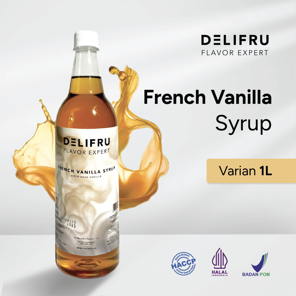 Jual Delifru French Vanilla Syrup 1 Liter - Sirup French Vanilla ...