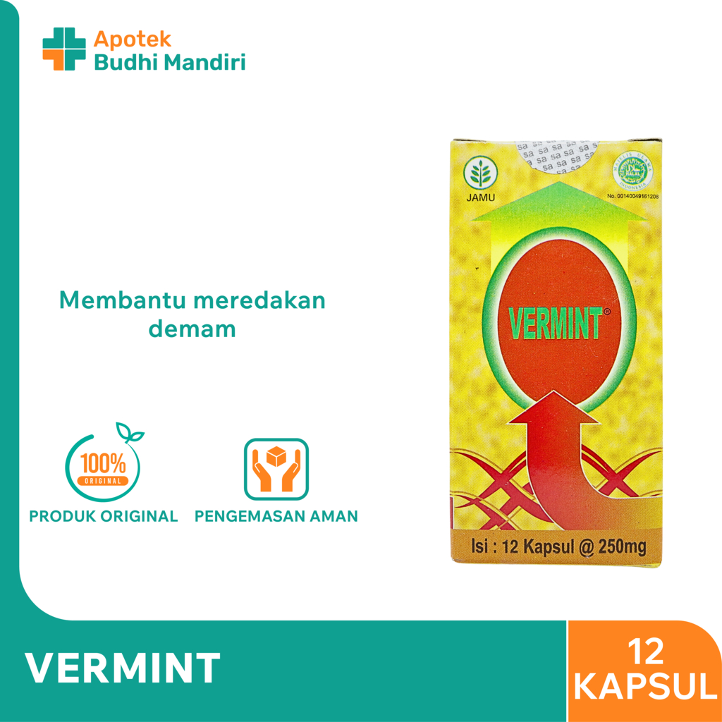 Jual Vermint 12 Kapsul - Membantu Mengatasi Demam | Shopee Indonesia