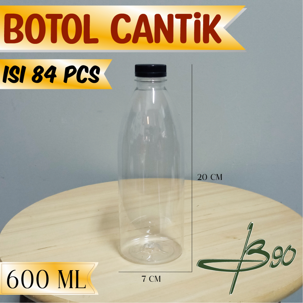 Jual Botol Plastik Cantik 600 ml isi 84pcs | Shopee Indonesia