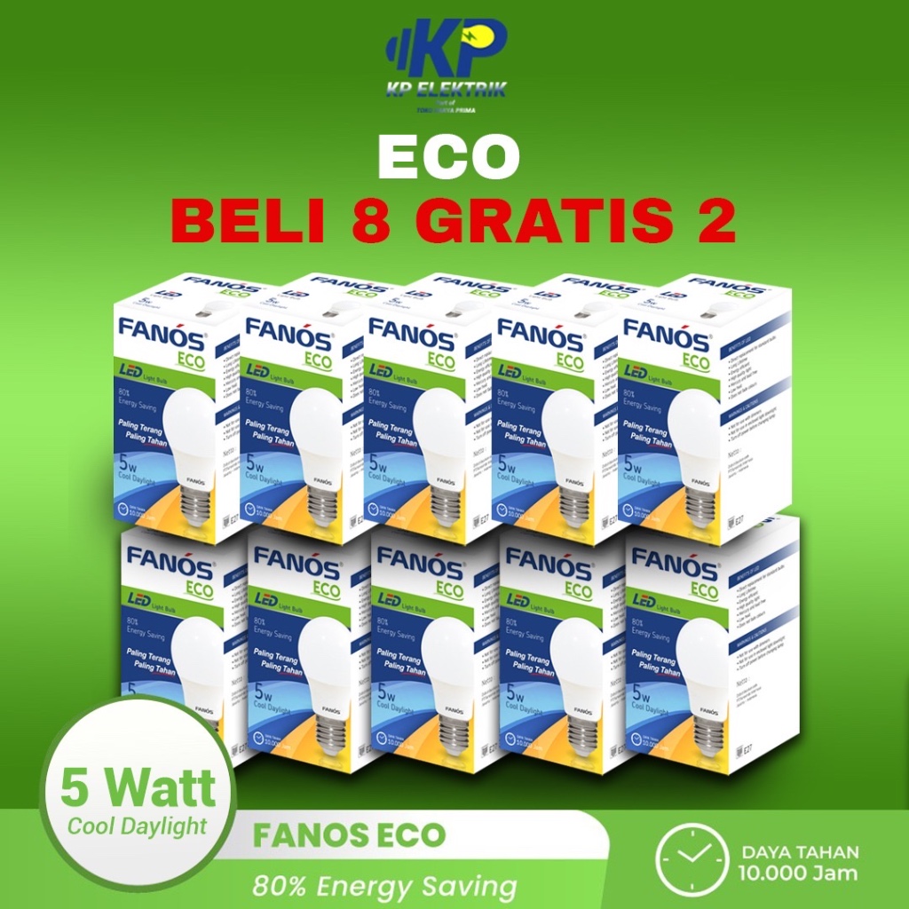 Jual Lampu LED Fanos Eco 5 watt (PROMO BOMBASTIS!!) | Shopee Indonesia