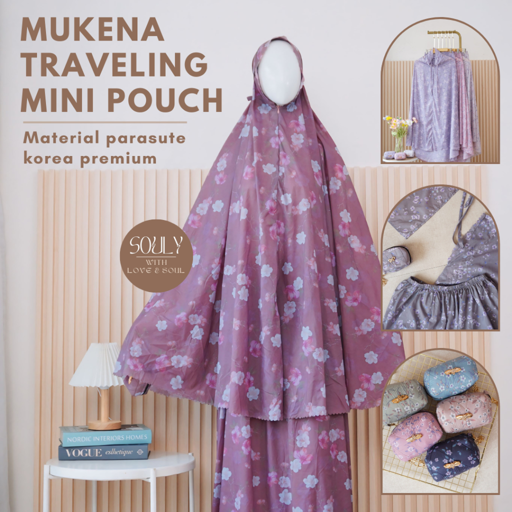 Jual MUKENA SOULY TRAVEL SERIES | Mukena Traveling Mini Pouch | Mukena ...