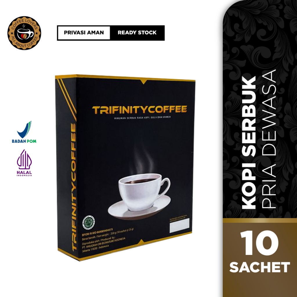 Jual Kopi Trifinity Coffee 1 Box Isi 10 Sachets Menambah Vitalitas Pria ...