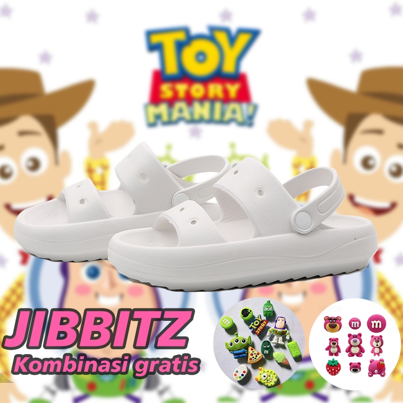 Jual Sandal Tali EVA Wanita TOY Story Lotso jibbitz Sendal Karet Jelly ...