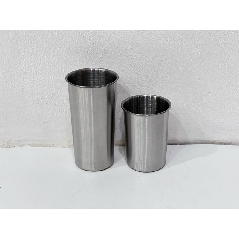 Jual LP75 Gelas Stainless 280ml - 440ml Gelas Minum Korean Stainless ...