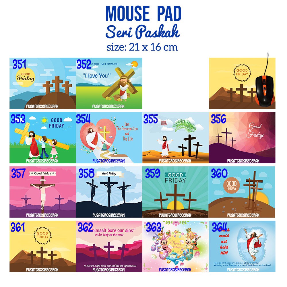Jual TREND Souvenir Easter Paskah Mouse Pad Tatakan Mouse Sekolah ...