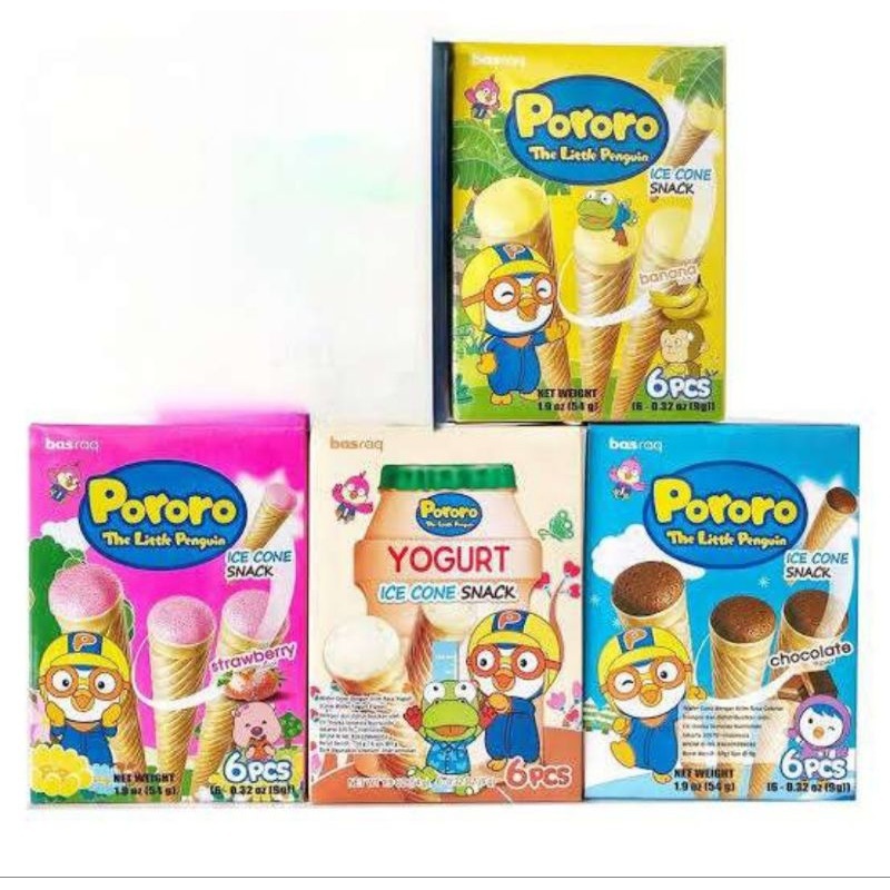 Jual Pororo Ice Cone Snack Wafer Cone Krim 54gr Shopee Indonesia