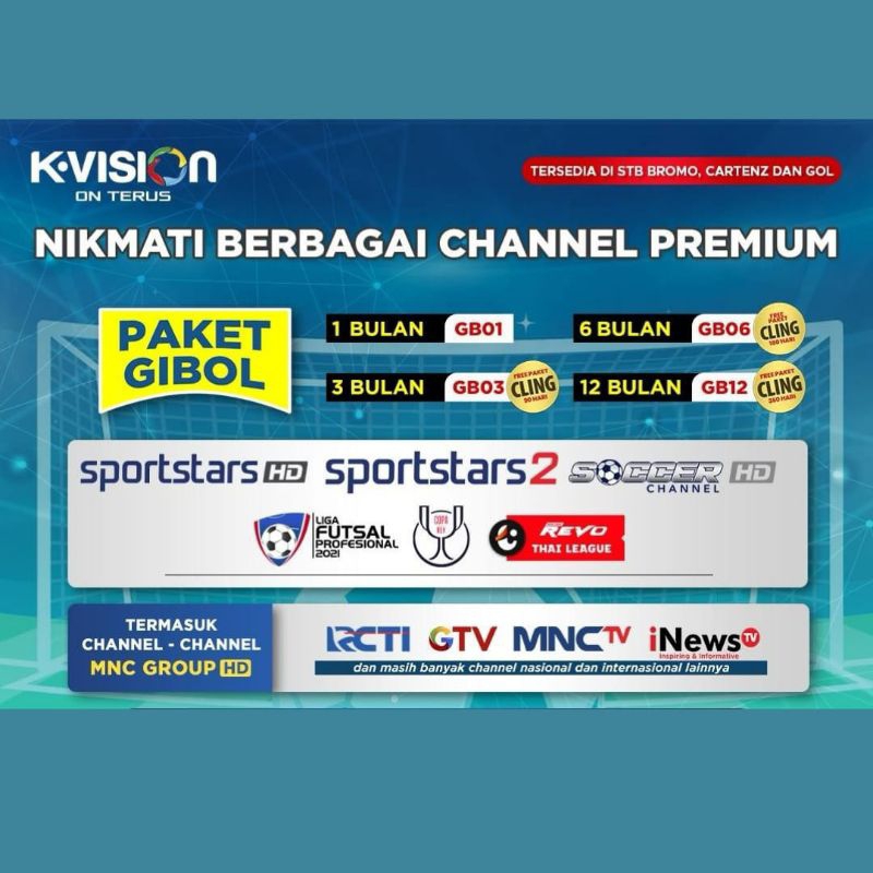 Jual K Vision Paket Gibol Gila Bola 1 bln | Shopee Indonesia